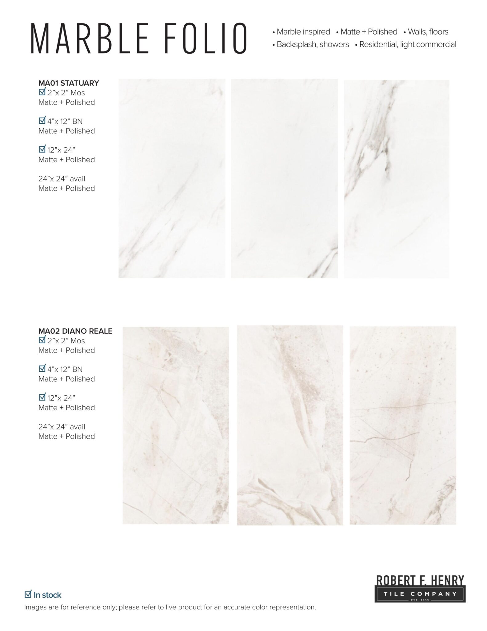 Marble Folio - Robert F. Henry Tile
