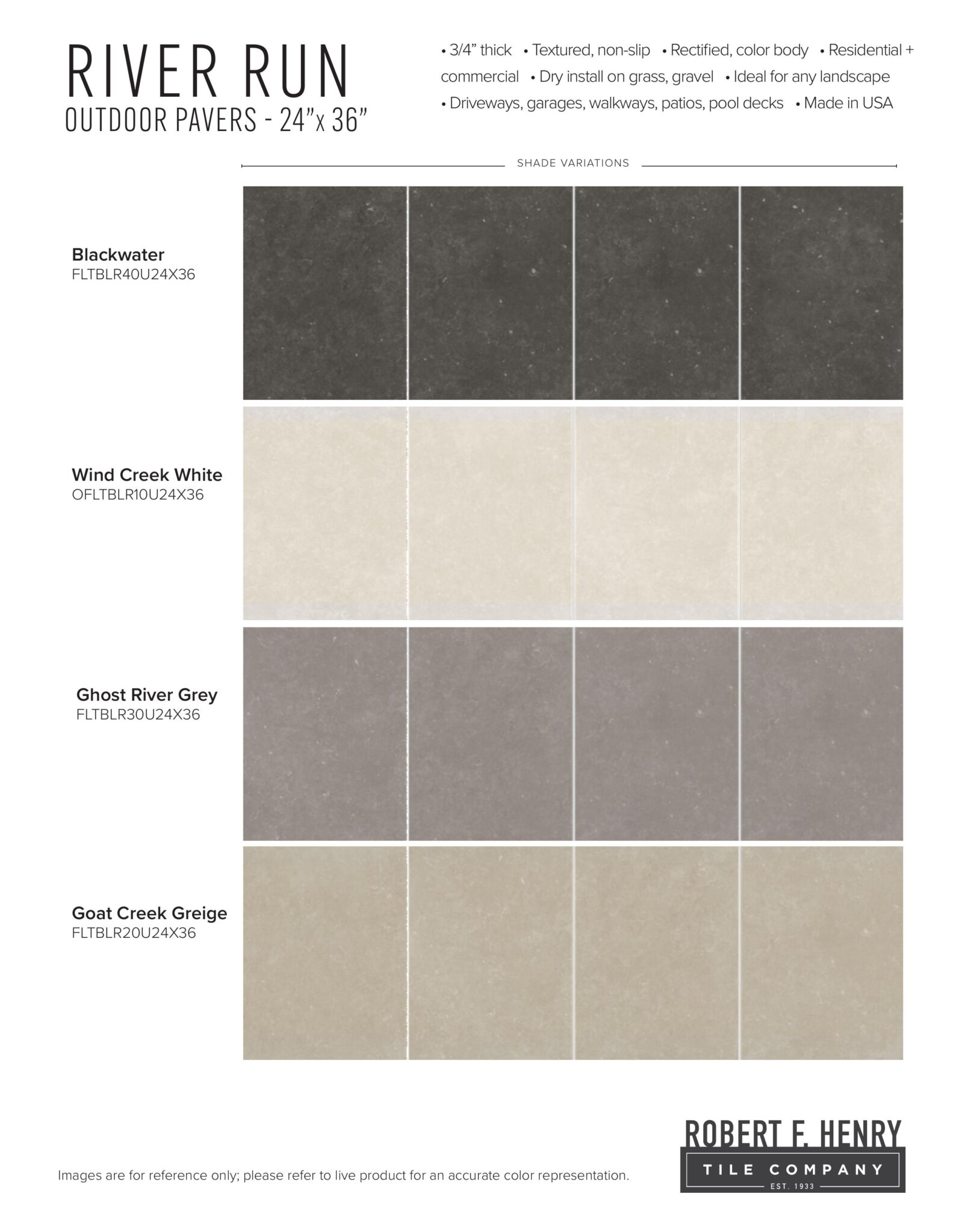 River Run Pavers - Robert F. Henry Tile